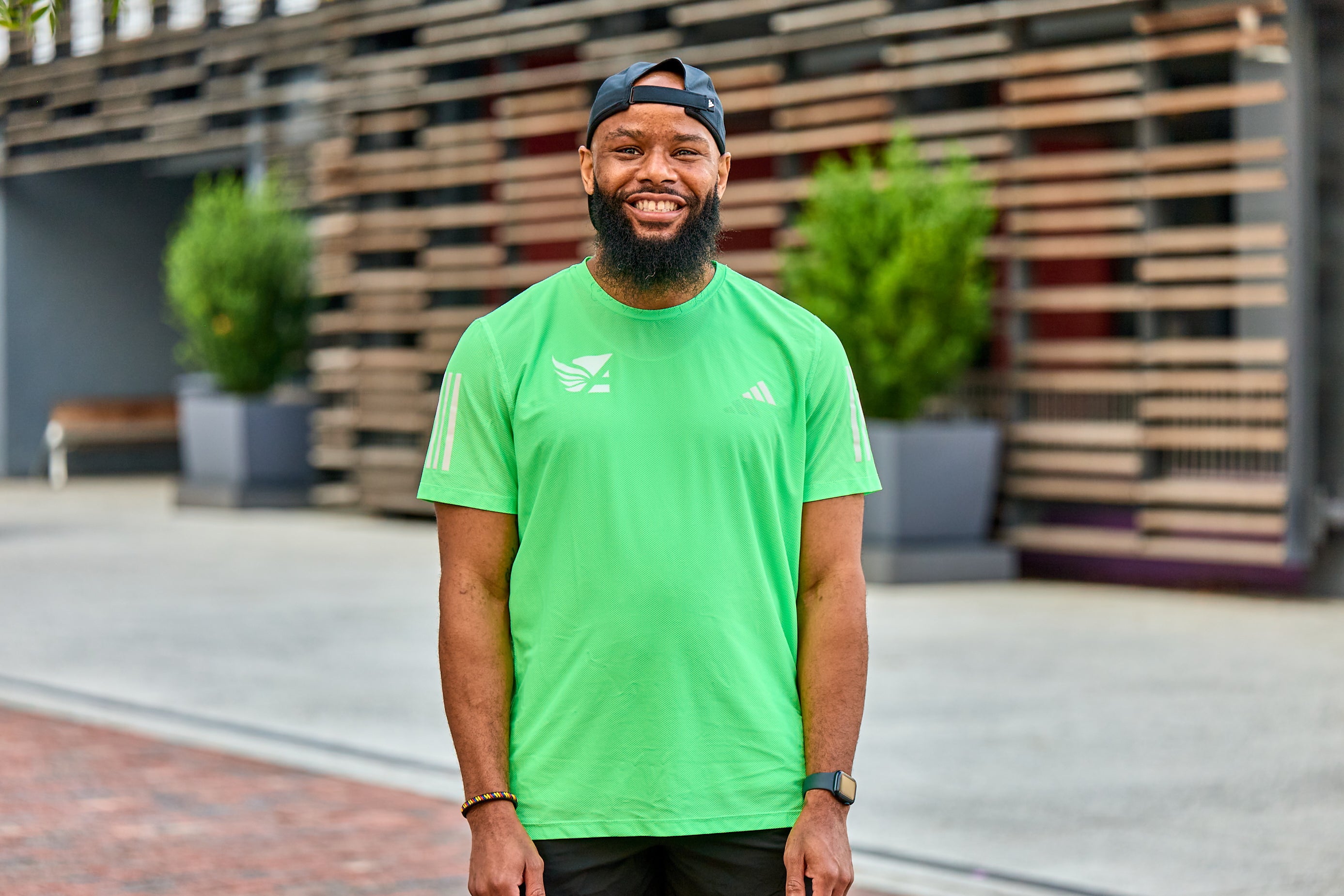 Men's Own the Run B Tee - Lime Burst – Atlanta Track Club