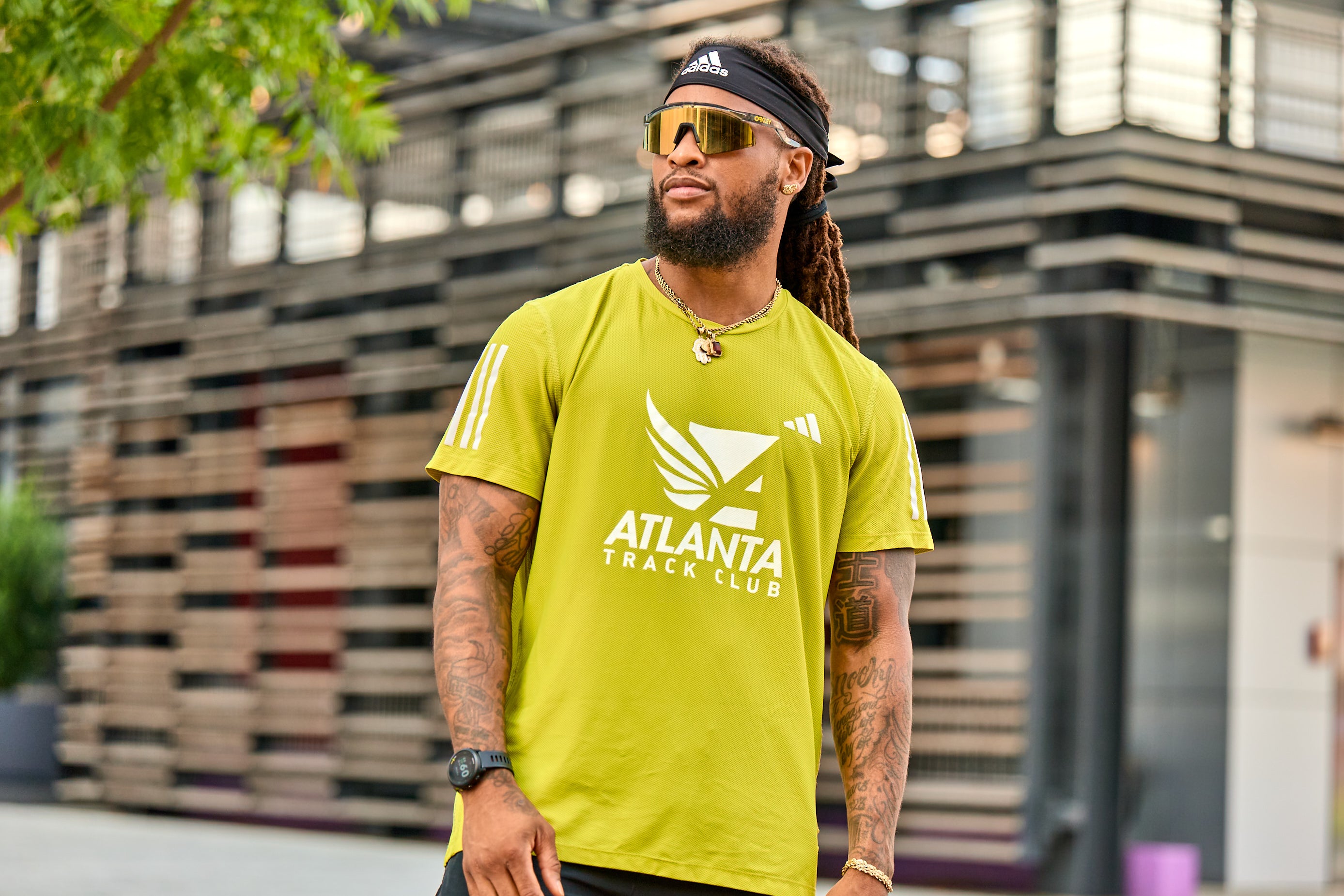 Men's Own the Run B Tee - Preloved Lime – Atlanta Track Club